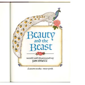 Vintage Jan Brett Childrens Fairy Tale Picture Book Beauty and the ...
