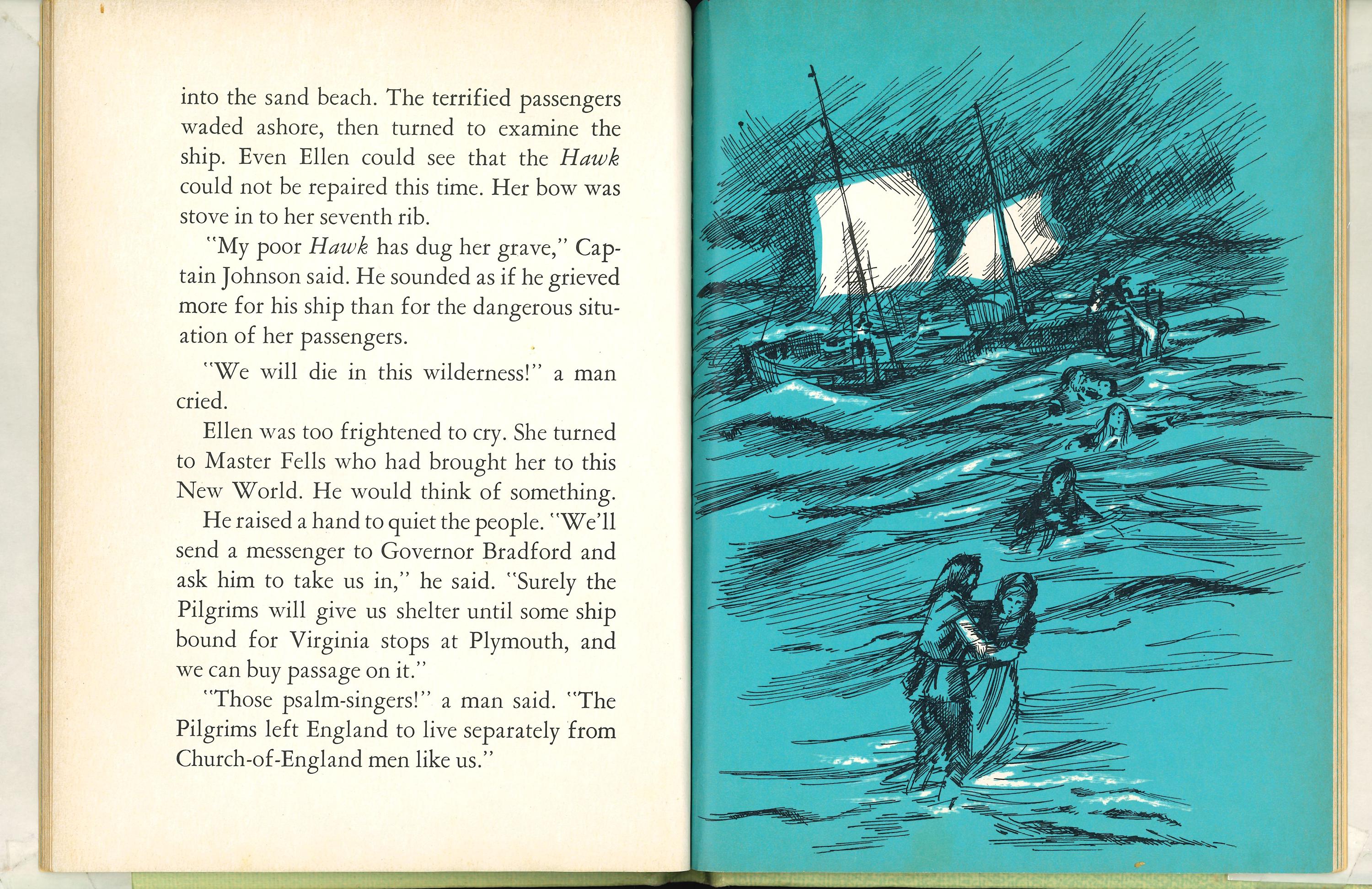 Vintage Childrens Historical Fiction Thanksgiving Book Pilgrims to the ...
