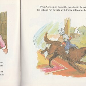 Vintage Childrens Picture Book Fuzzy Rabbit in the Park by Rosemary ...