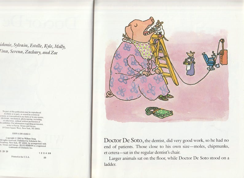Vintage William Steig Childrens Newbery Honor Book Doctor De Soto ...