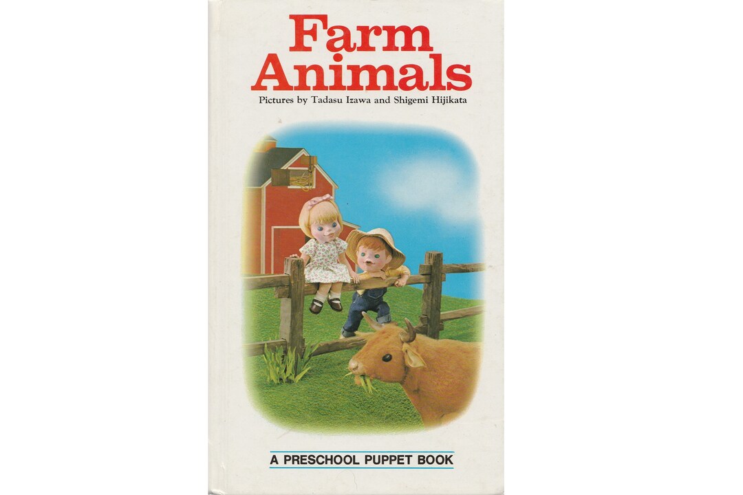 Vintage Preschool Puppet Book Childrens Board Book Farm - Etsy