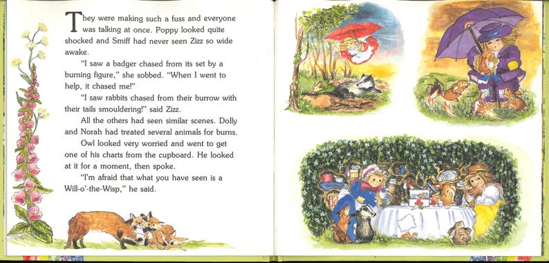 Vintage Childrens Adventures of the Rainbow Scarecrows Series Picture ...