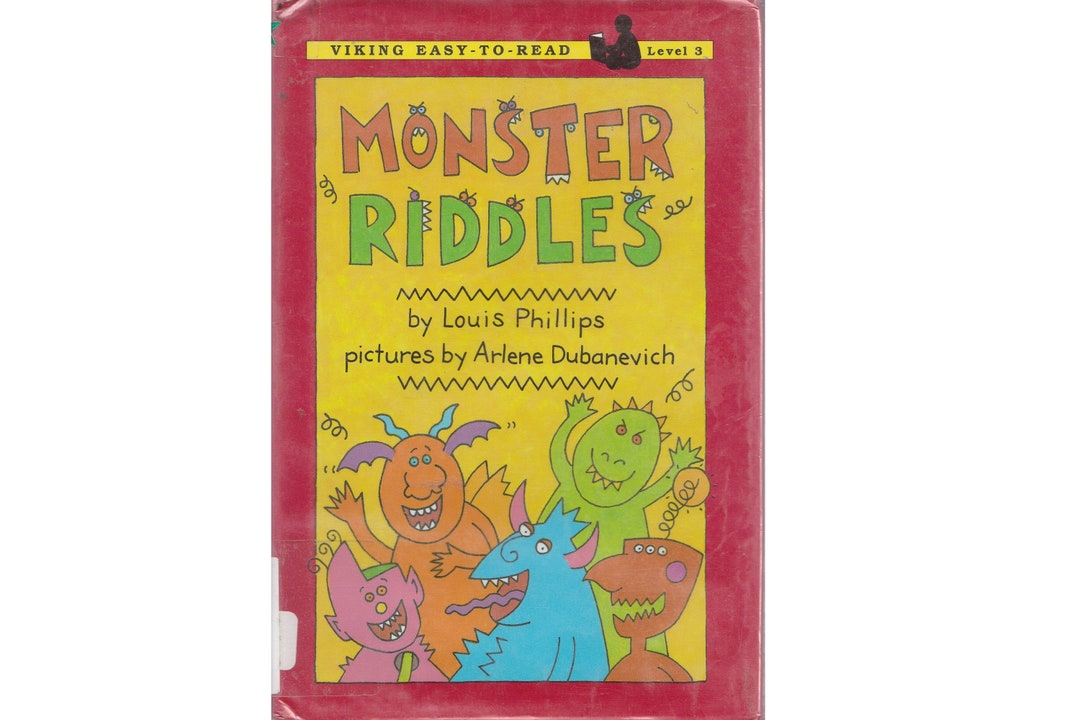 Vintage Childrens Halloween Joke Book Monster Riddles, Level 3 Easy ...