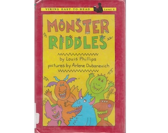 Vintage Book Monster Jokes and Riddles Halloween Book - Etsy