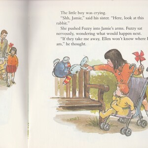 Vintage Childrens Picture Book Fuzzy Rabbit in the Park by Rosemary ...