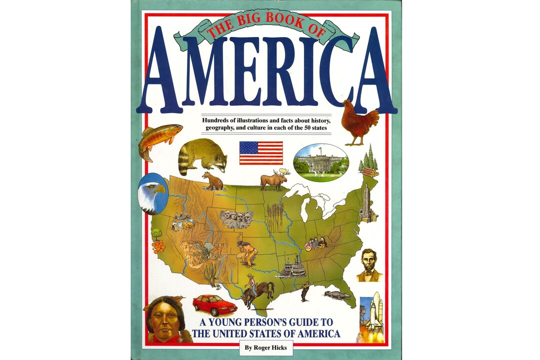 Vintage Childrens Nonfiction Geography Book the Big Book of America, US ...
