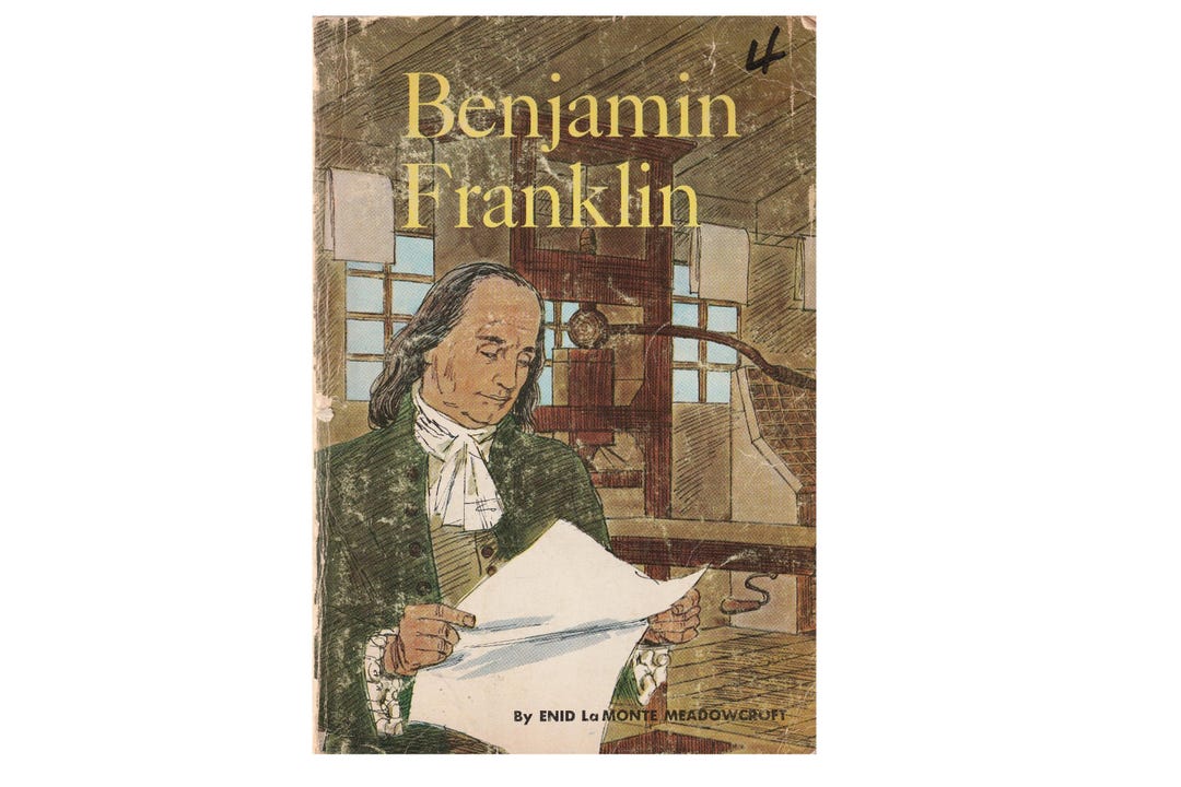 Vintage Childrens Biography Book Benjamin Franklin, Enid Meadowcroft ...