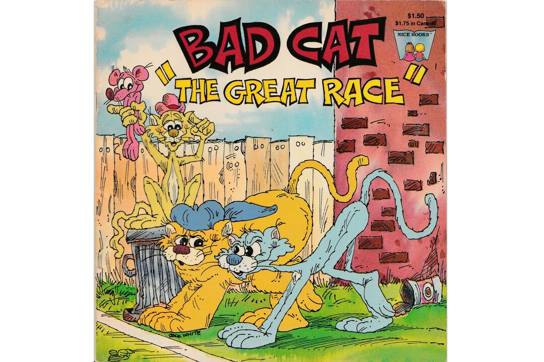 Vintage Childrens Picture Book Bad Cat the Great Race by David Vincent ...