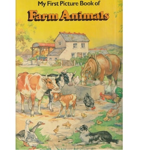 Vintage Preschool Childrens Book My First Picture Book of Farm Animals ...