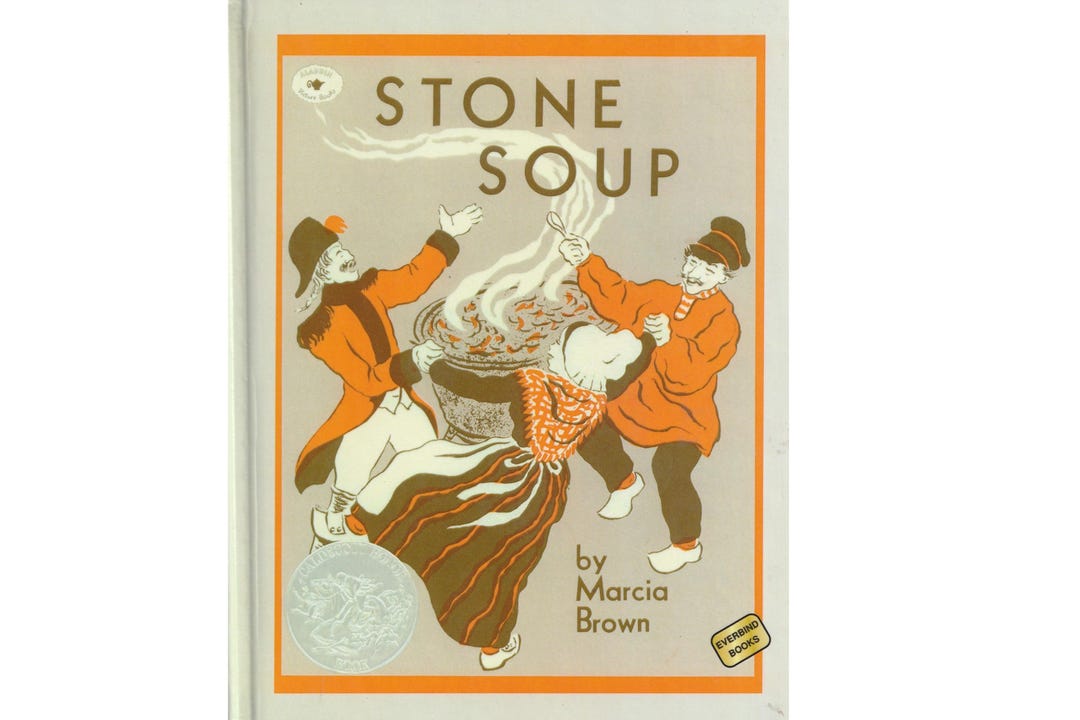 Vintage Caldecott Honor Childrens French Folk Tale Picture Book Stone ...