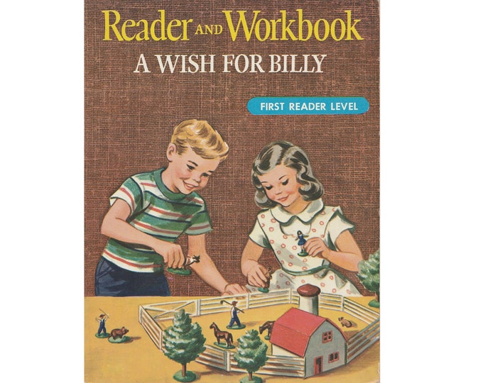 Vintage 1950s First Grade Reader and Workbook Childrens Book A Wish for ...