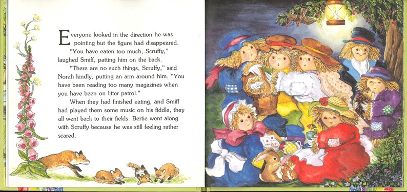 Vintage Childrens Adventures of the Rainbow Scarecrows Series Picture ...