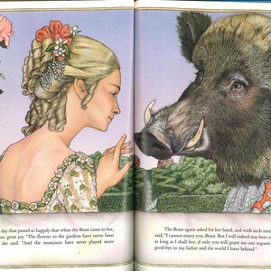 Vintage Jan Brett Childrens Fairy Tale Picture Book Beauty and the ...