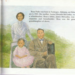 Vintage Childrens Biography Book Picture Book of Rosa Parks, Civil ...