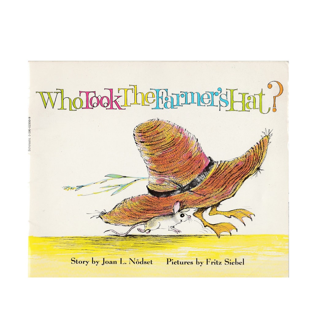 Vintage Childrens Picture Book Who Took the Farmers Hat, Preschool Farm ...