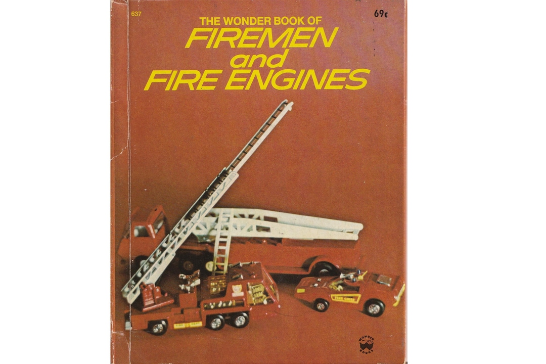 Vintage Preschool Childrens Picture Book the Wonder Book of Firemen and ...