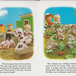 Vintage Preschool Puppet Book Childrens Board Book Farm - Etsy