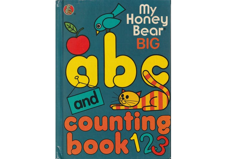 Vintage Preschool Childrens Alphabet and Numbers Book My Big Honey Bear ...