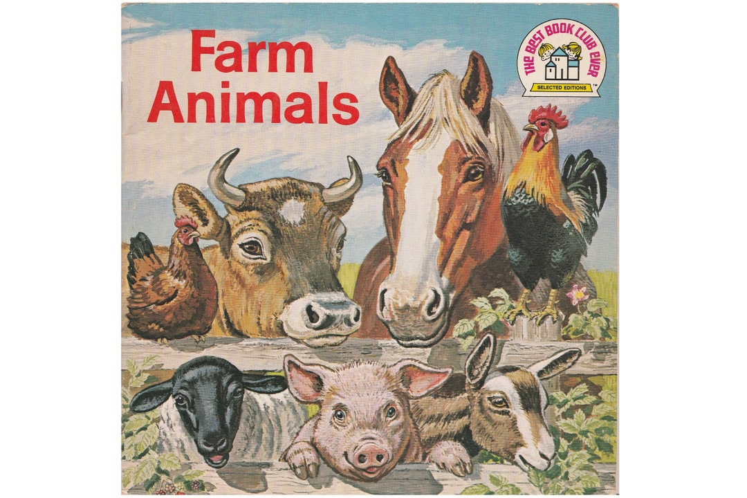 Vintage Preschool Nonfiction Picture Book Farm Animals, Random House ...