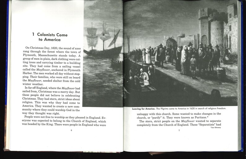 Vintage Childrens Early American History British Colonists Nonfiction ...