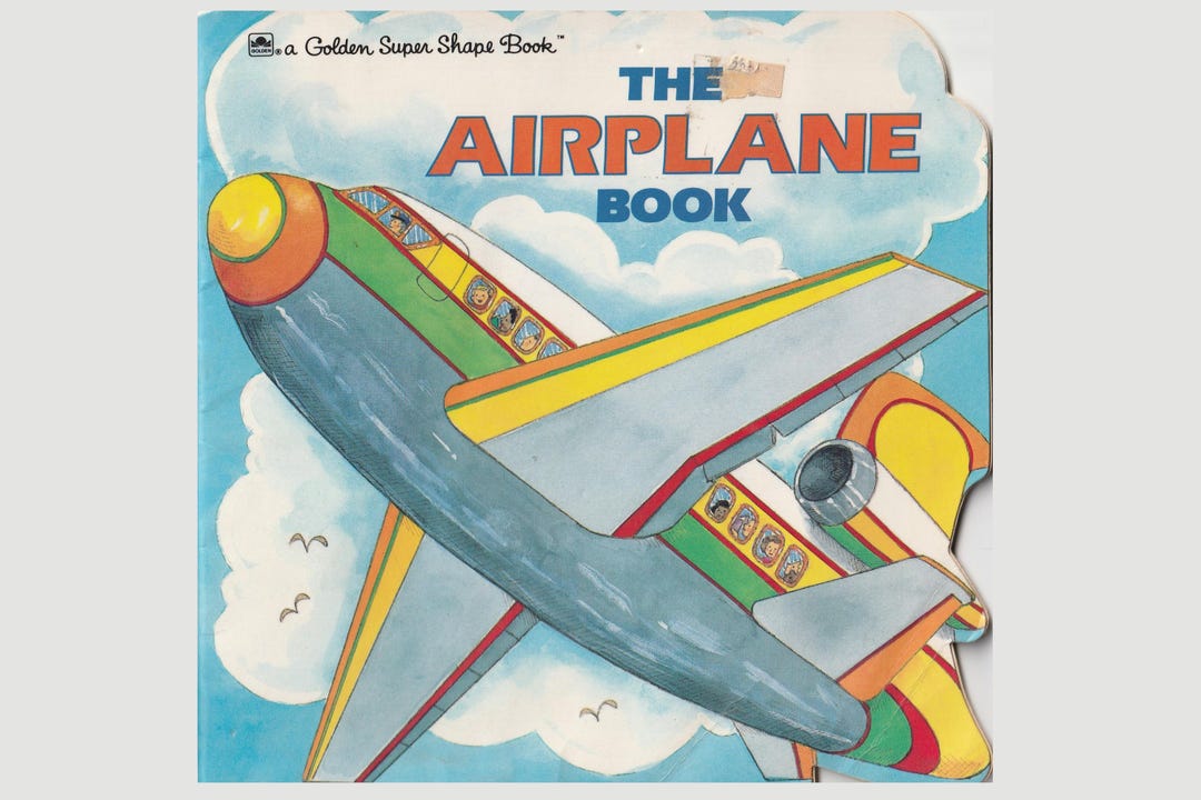 Vintage Golden Shape Book Childrens Picture Book the Airplane Book ...