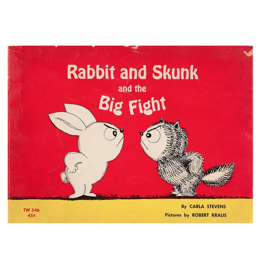 Vintage Childrens Picture Book Rabbit and Skunk and the Big Fight ...