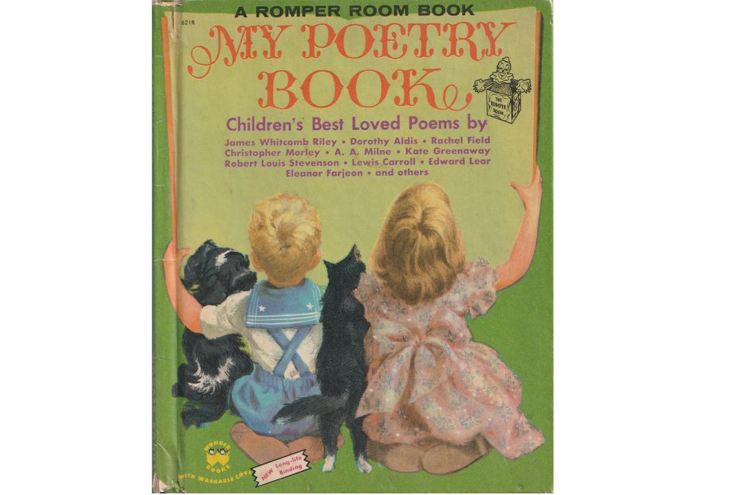 Vintage 1950s Romper Room Childrens Wonder Picture Book My Poetry Book ...