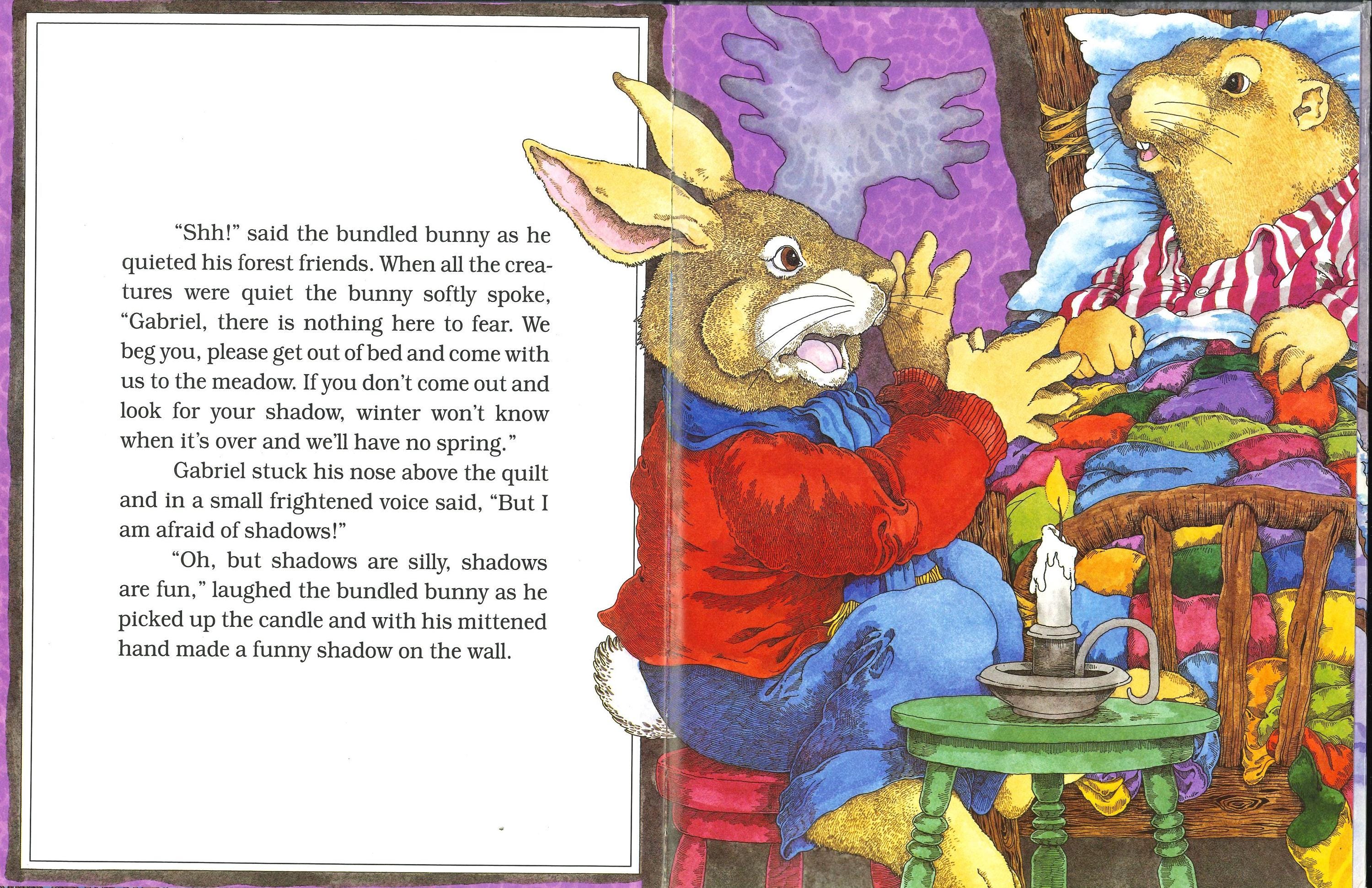 Vintage Groundhog Day Children's Animal Fable Picture Book Shadow ...