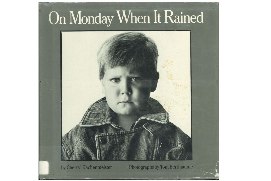 Vintage Childrens Picture Book on Monday When It Rained, Kids Feelings ...