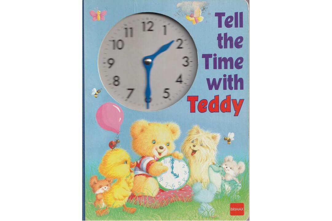 Vintage Childrens Board Book Tell the Time With Teddy, Telling Time ...