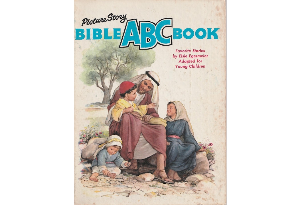 Vintage Childrens Bible Storybook Picture Story Bible ABC Book ...