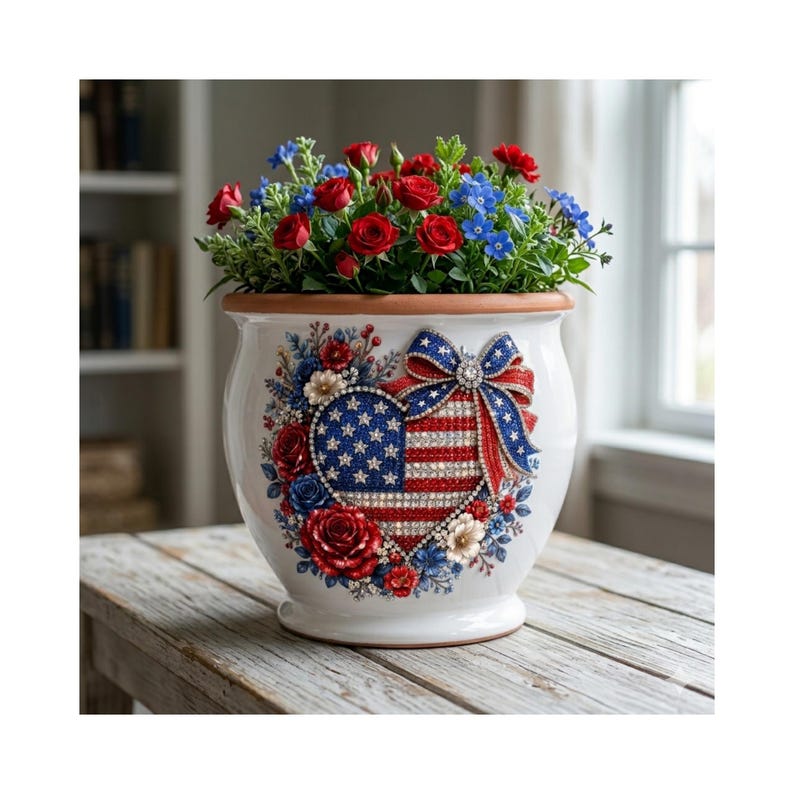 Patriotic USA Heart PNG, 4th of July Sublimation Design, American Flag ...