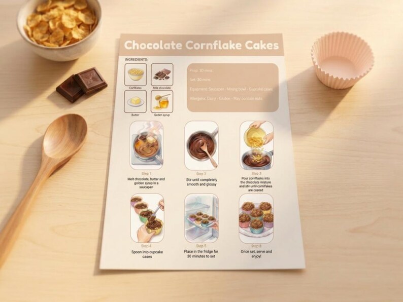 Kids Recipe Cards | 10 Easy Illustrated Recipes for Ages 4-7 (PDF ...