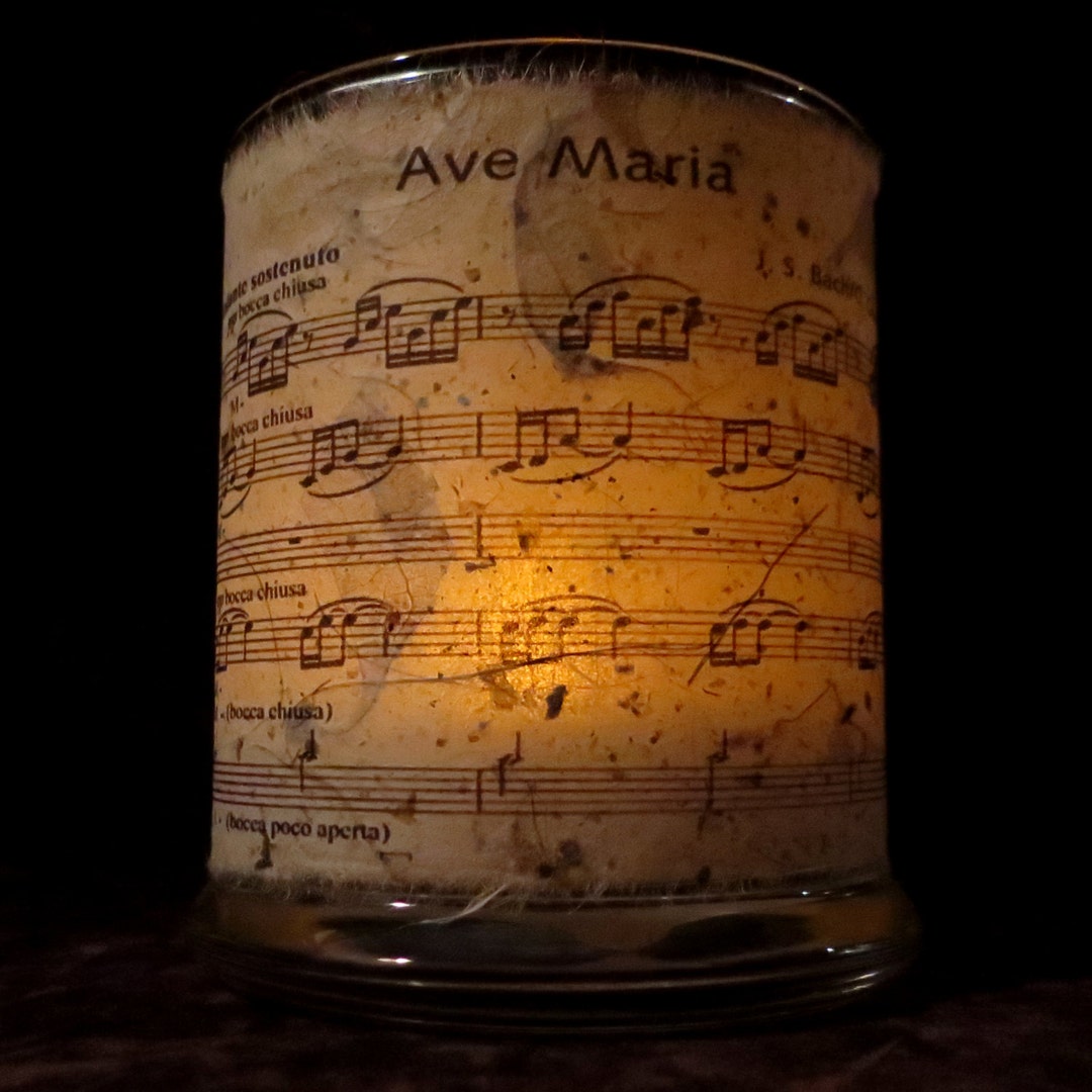 Ave Maria bach/gounod Sheet Music Candle Holder/ Luminary - Etsy