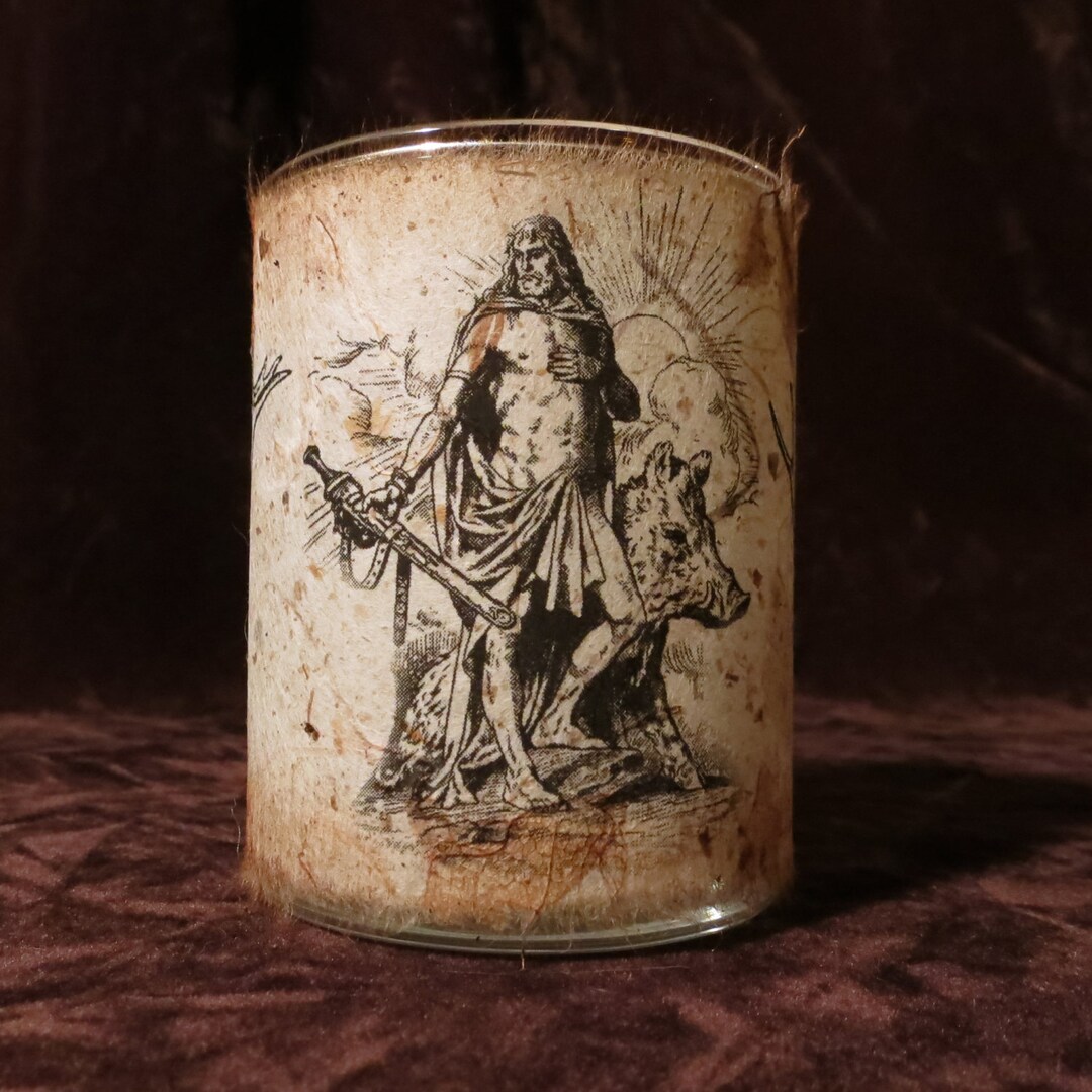 Freyr VOTIVE Candle Holder/ Luminary With Real Leaf Paper - Norse God ...