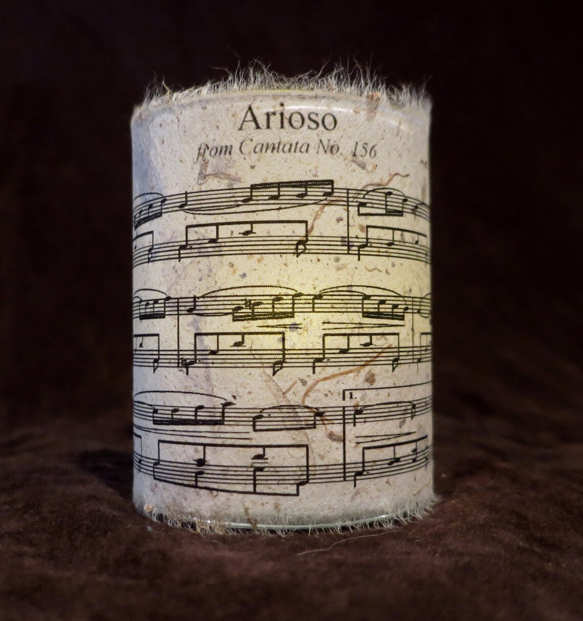 Bach Sheet Music Candle Holder/ Luminary With Real Leaf Paper and ...
