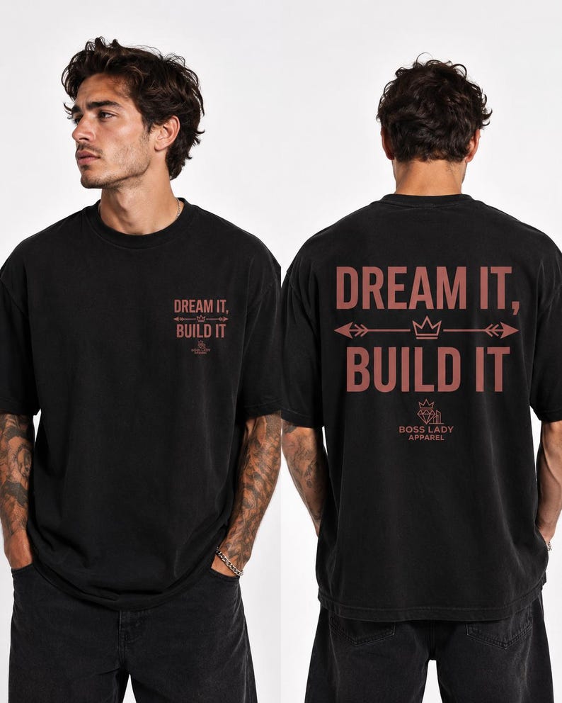 Dream It Build It Comfort Colors Tee, Motivational Entrepreneur Apparel ...