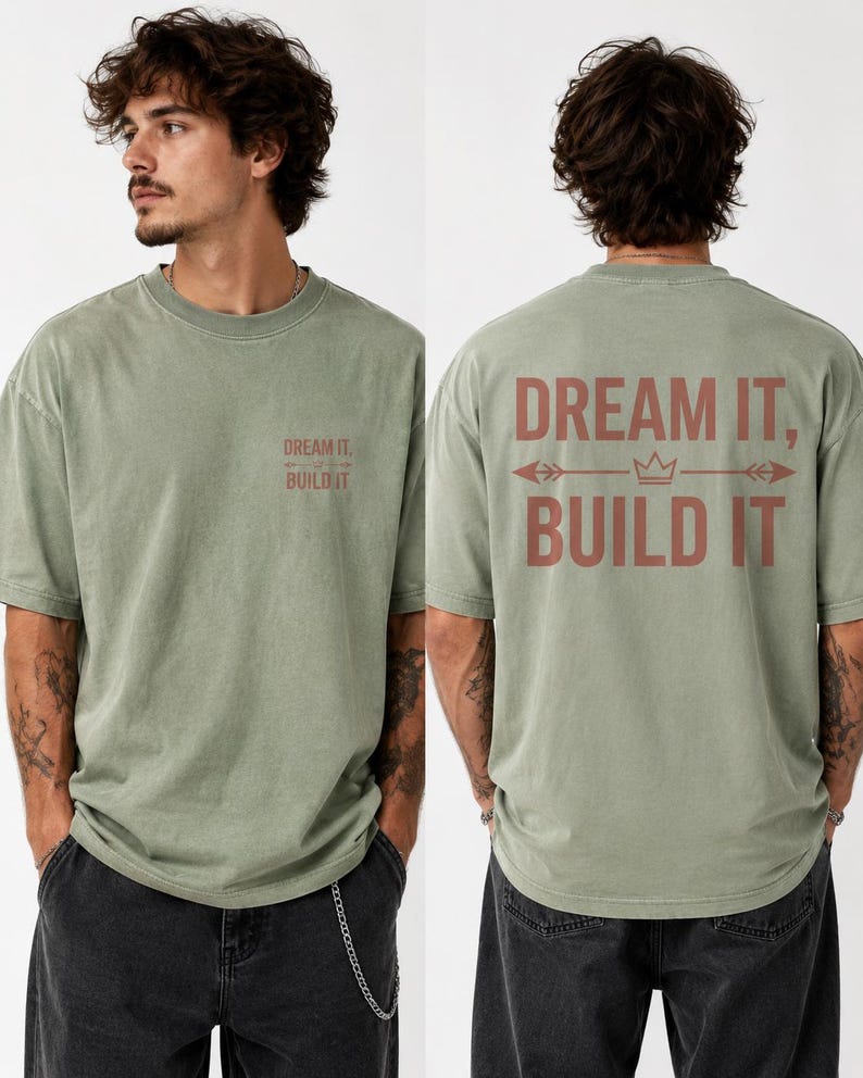 Dream It Build It Comfort Colors Tee, Motivational Entrepreneur Apparel ...