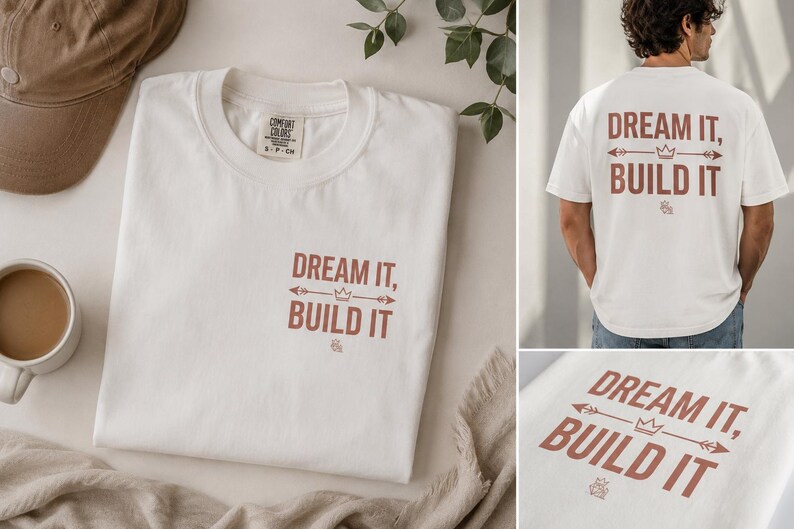 Dream It Build It Comfort Colors Tee, Motivational Entrepreneur Apparel ...