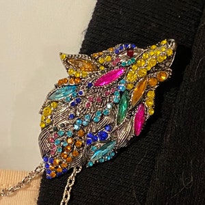 Collar Pins: Wolf, Wolves, Wolf Pack in Rhinestones - Etsy