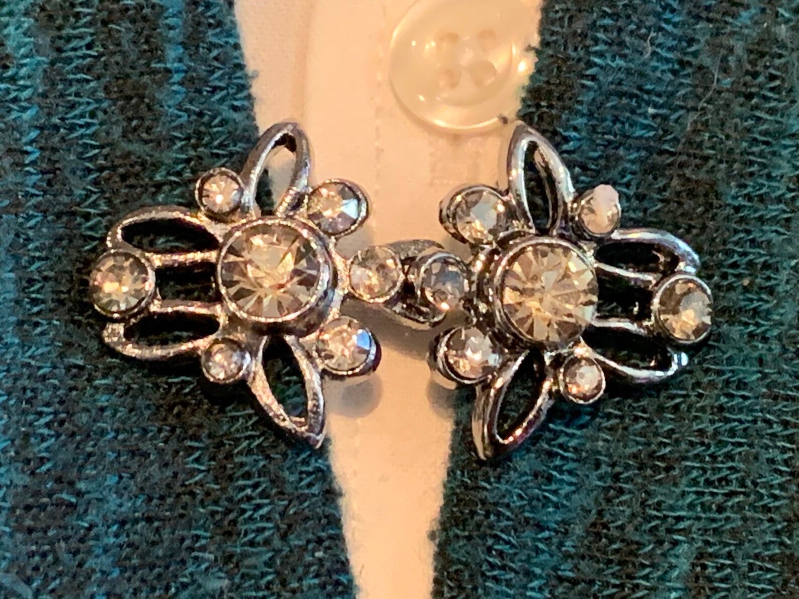 Cloak Pins Sweater Clips Sweater Pins: Rhinestone Locking - Etsy