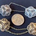 Sweater Clips: Pewter and Antique Gold Decorative Medallions - Etsy