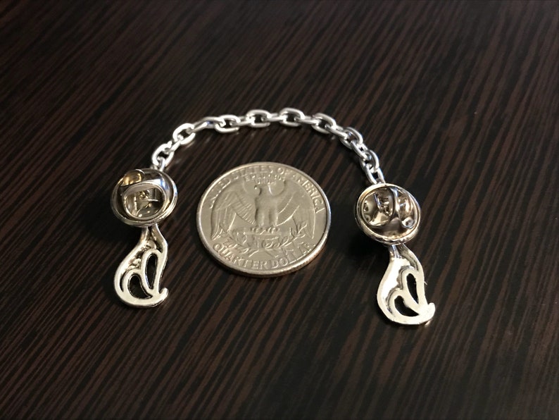 Sweater Pins: Playful Cats in Silver - Etsy