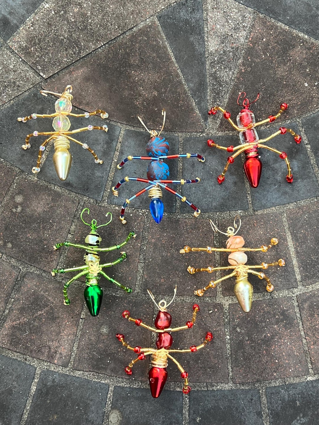 Lighting Bug Ornaments, Ants Ornament Set of Three Large Light Bug ...