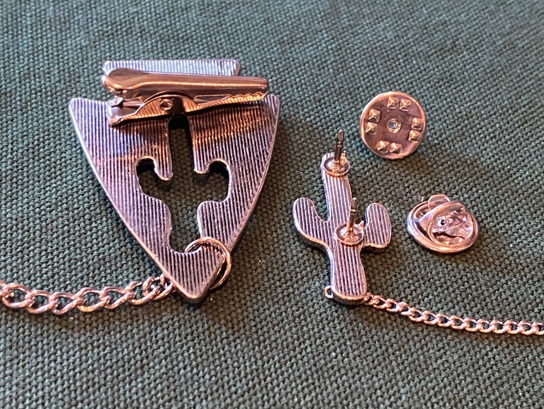 Sweater Clips: Cactus Medallions With Turquoise Accent Stones - Etsy
