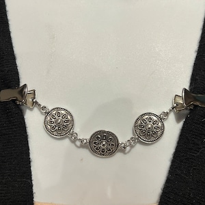 Sweater Pins / Cloak Clips: Locking Round Decorative Clips in Bronze ...