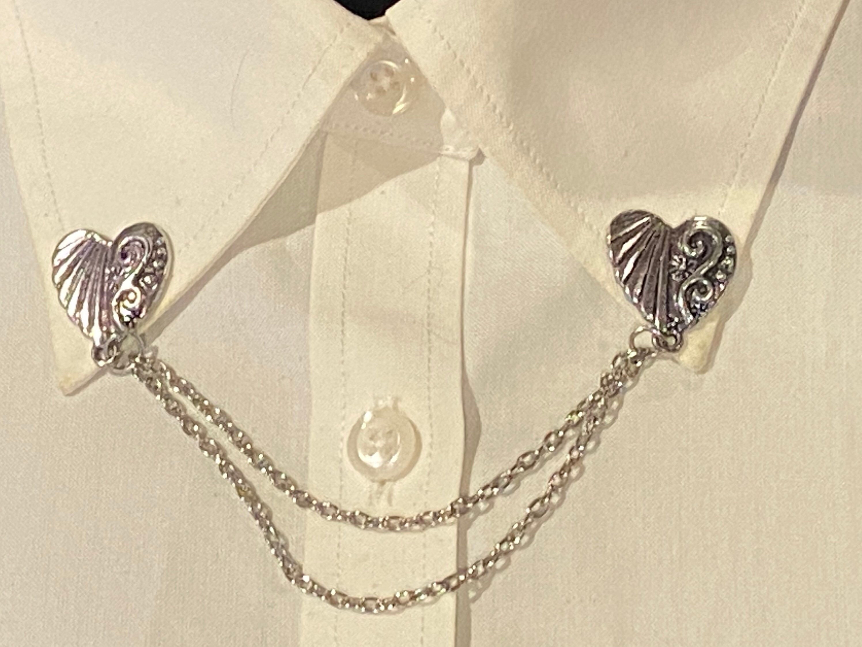 Sweater Pins: Patterned Hearts in Silver Two Style Choices | Etsy