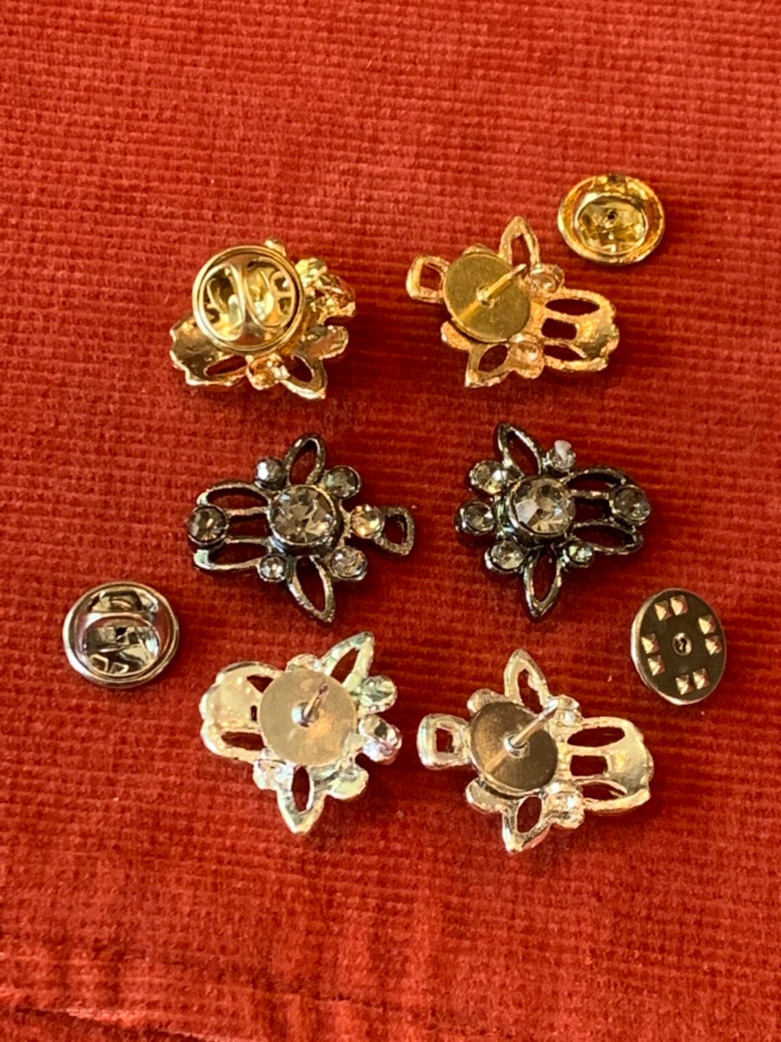 Cloak Pins Sweater Clips Sweater Pins: Rhinestone Locking - Etsy