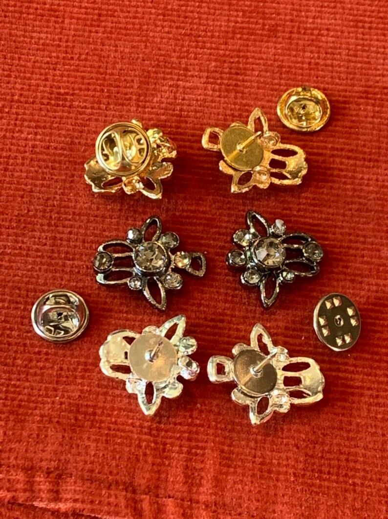 Cloak Pins Sweater Clips Sweater Pins: Rhinestone Locking - Etsy