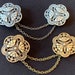 Sweater Clips: Pewter and Antique Gold Decorative Medallions - Etsy